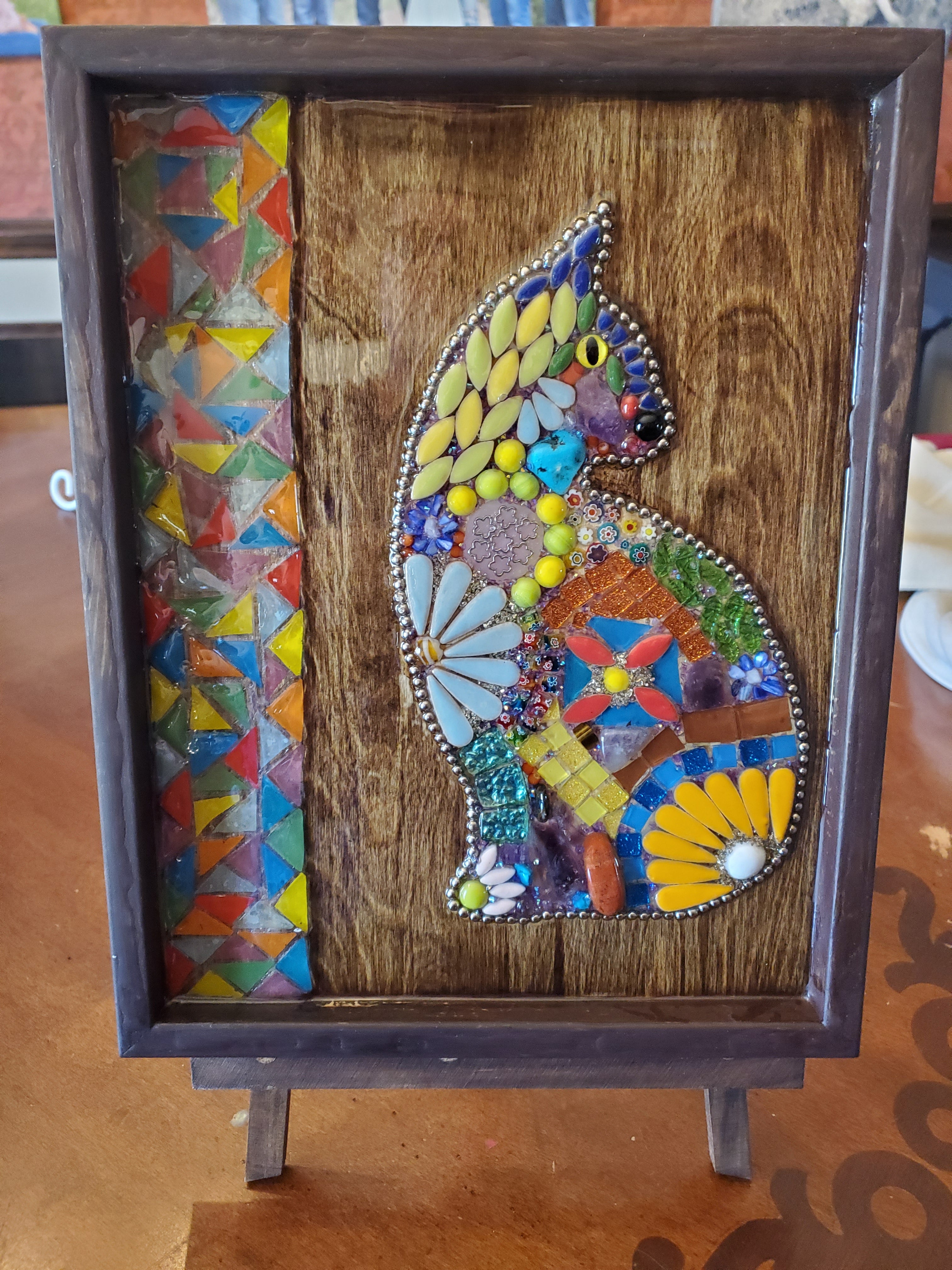 Bedazzled Cat/Resin Overlay – Art Box Gallery