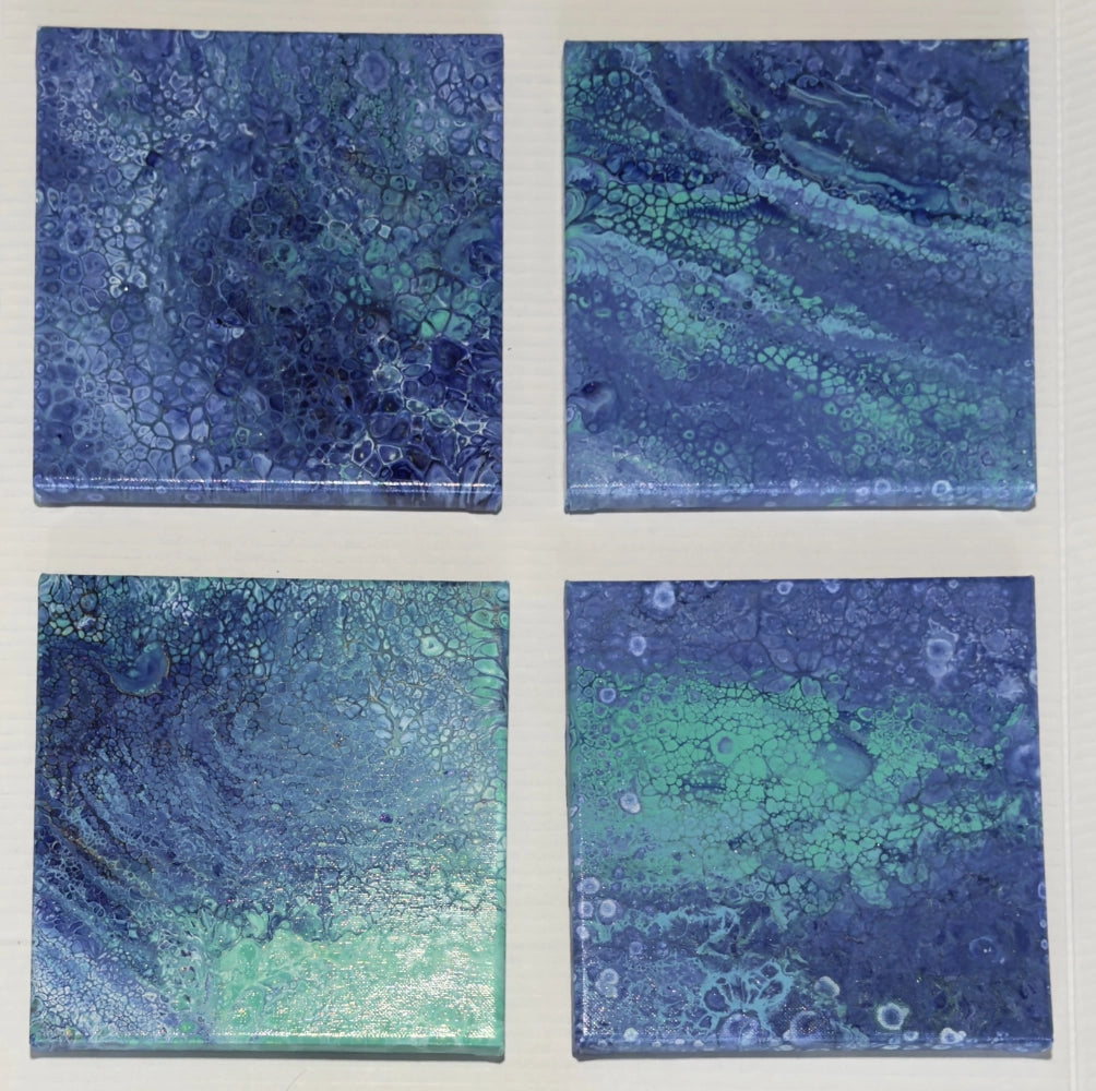 Bubbles (Quadriptych) | Artwork by Wendy Delfosse | Art Box Gallery ...